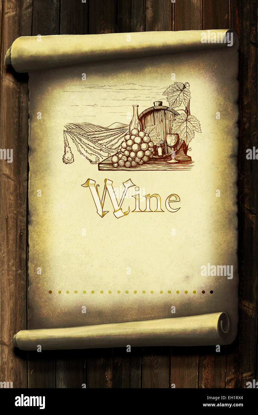 Vintage wine label Stock Photo - Alamy