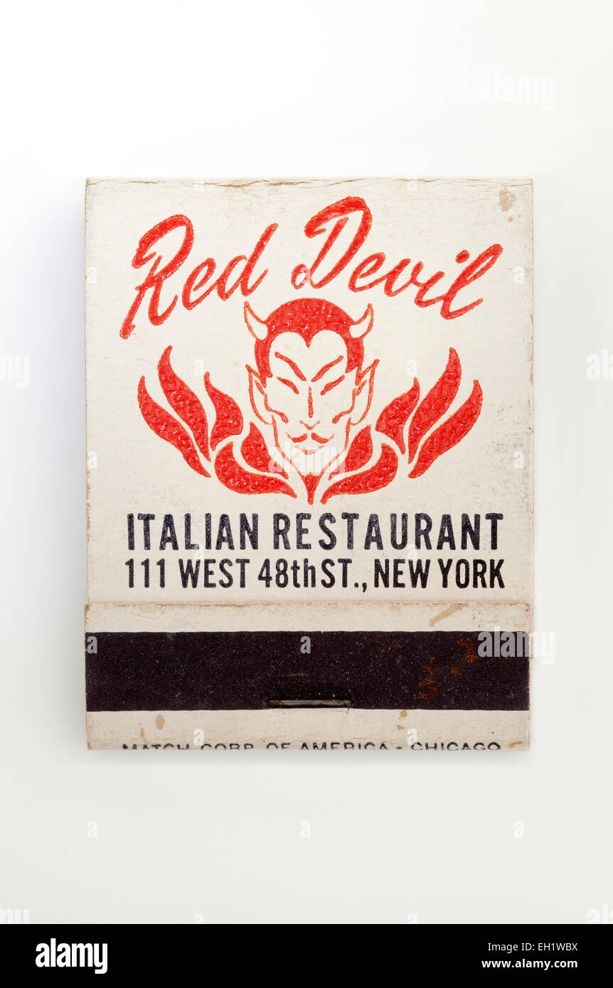 Vintage American Matchbook advertising Red Devil Italian Restaurant New ...