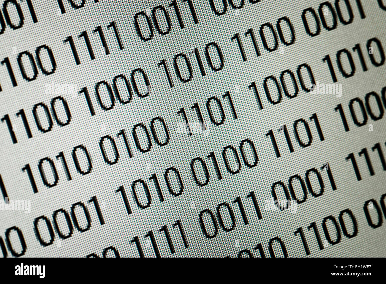 close up of binary code over white background Stock Photo - Alamy