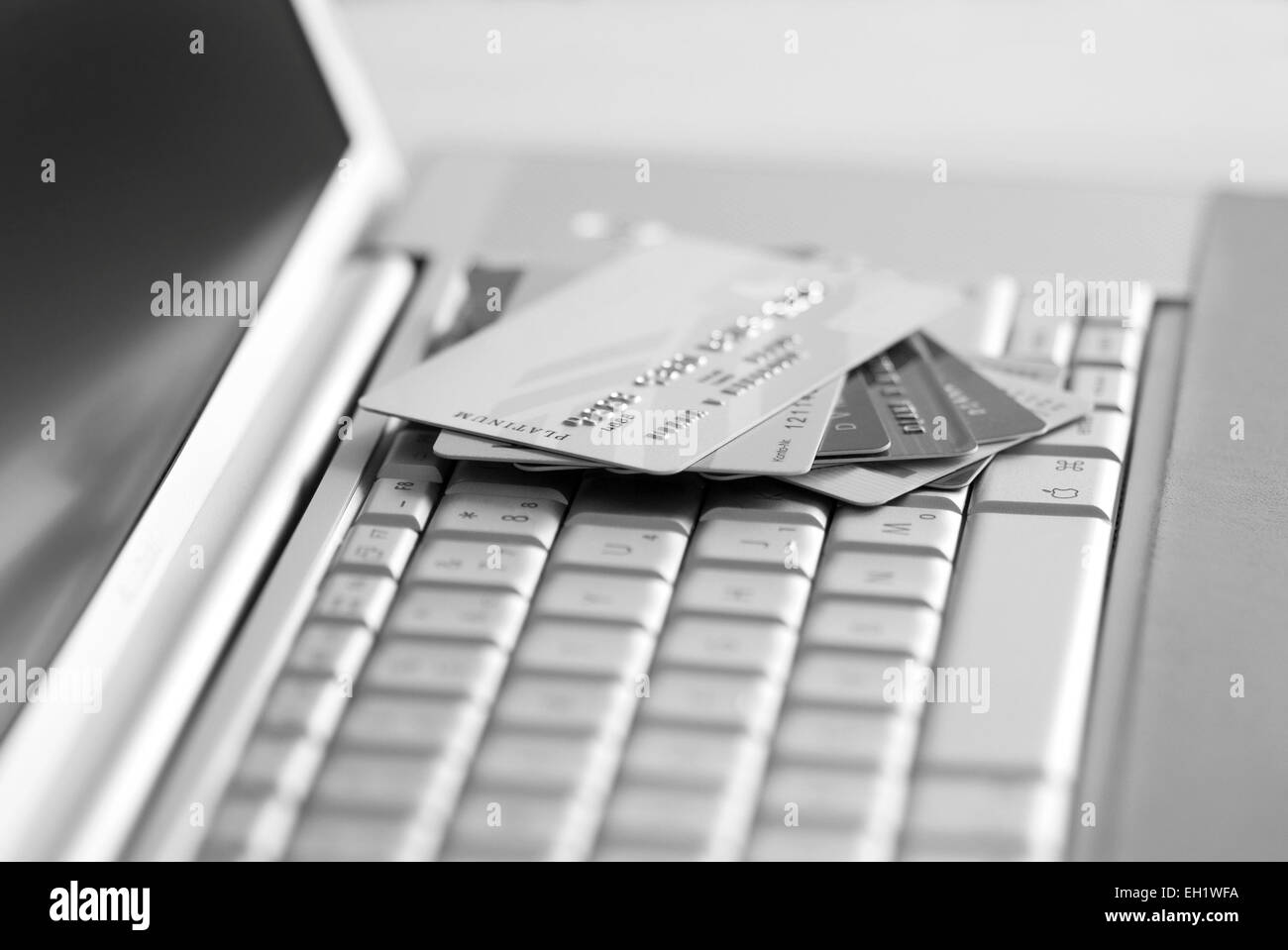 Debit card on black Black and White Stock Photos & Images - Alamy