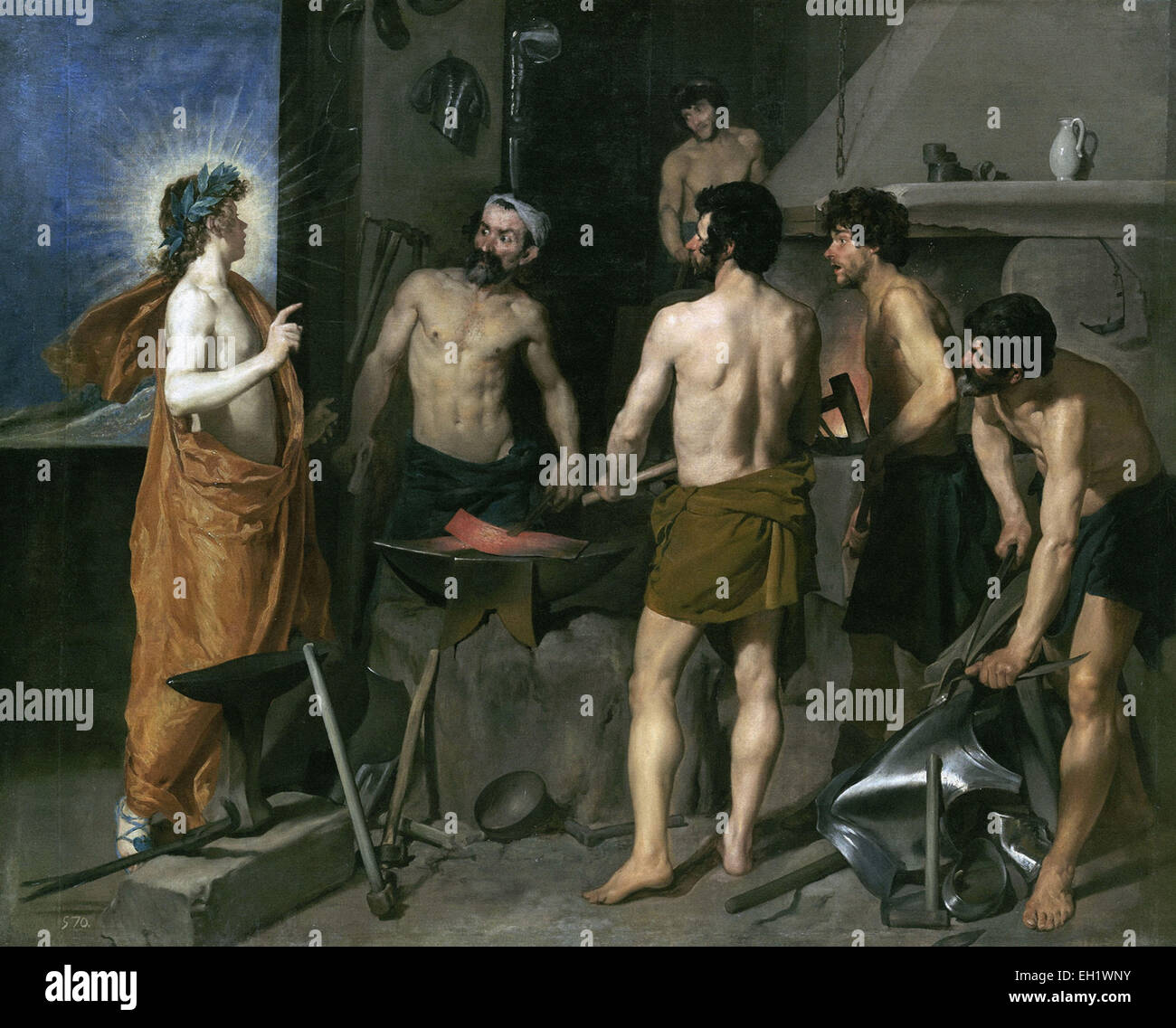 Diego Velázquez The Forge of Vulcan Stock Photo - Alamy