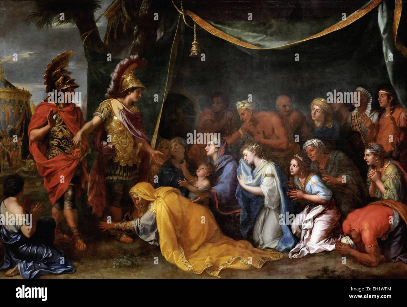 The family of darius before alexander hi-res stock photography and ...