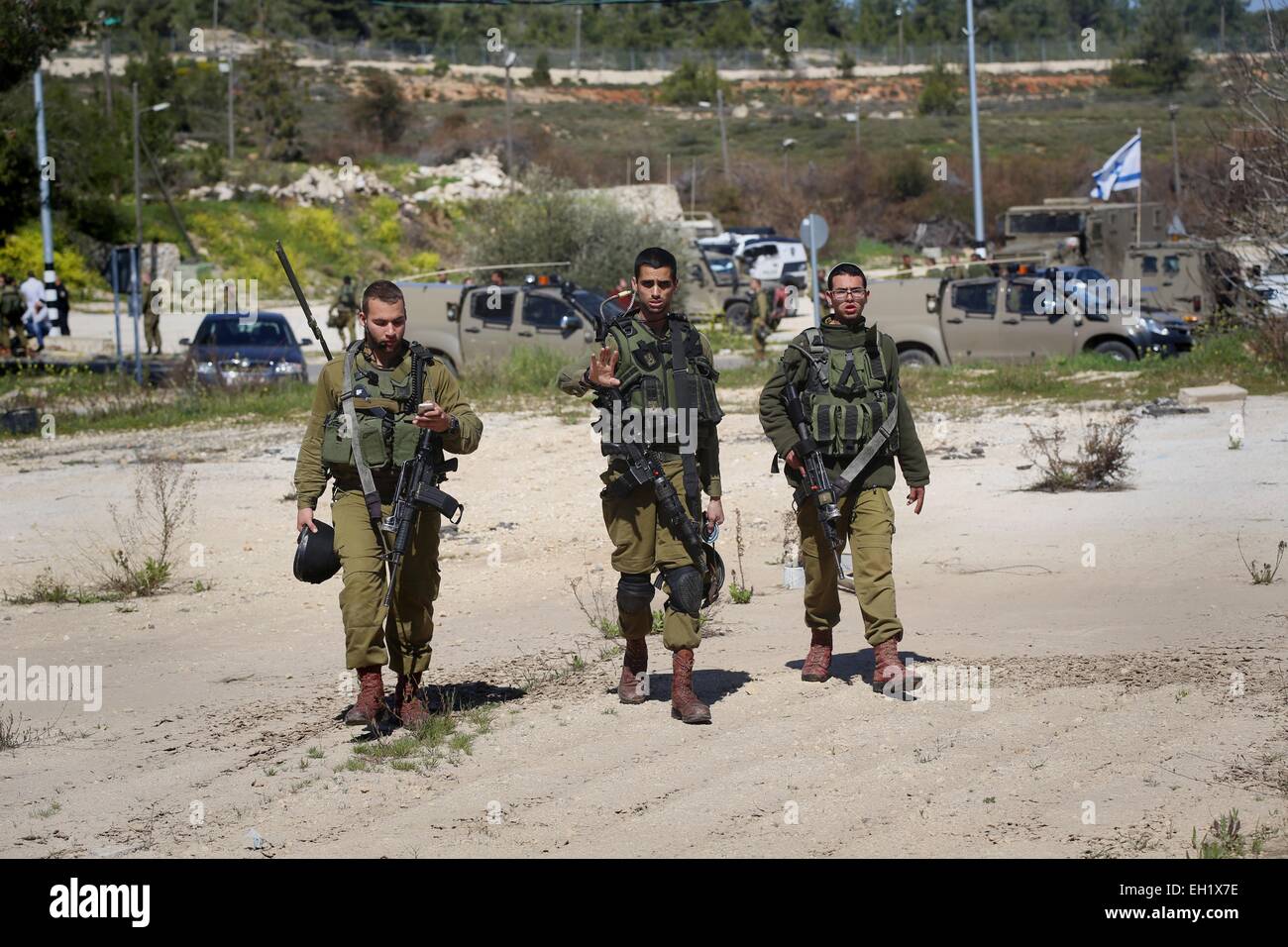 Ramallah, West Bank, Palestinian Territory. 5th Mar, 2015. Israeli ...