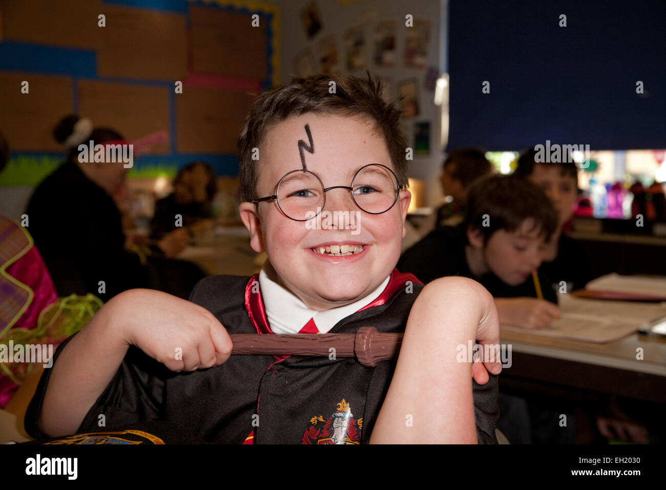 A Pupil dressed up as Harry Potter for World Book Day 2015 at Biggin ...