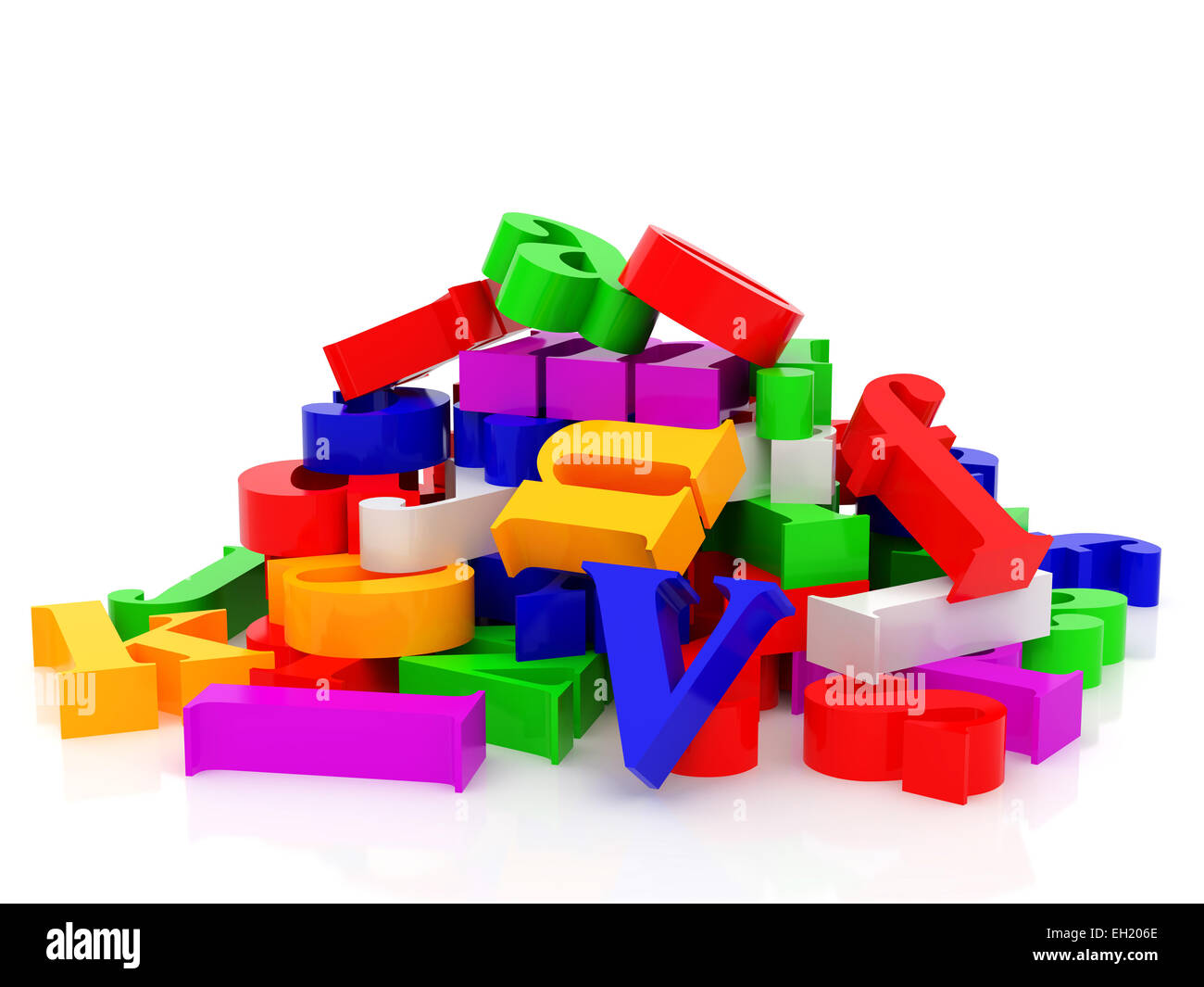 High resolution image alphabet. 3d illustration over white backgrounds ...