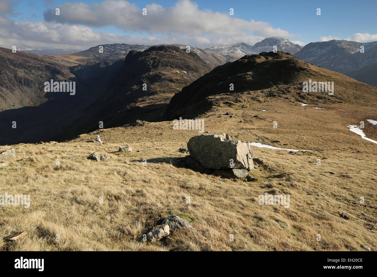 Haystacks Green Gable and Great Gable from below High Crag Buttermere ...