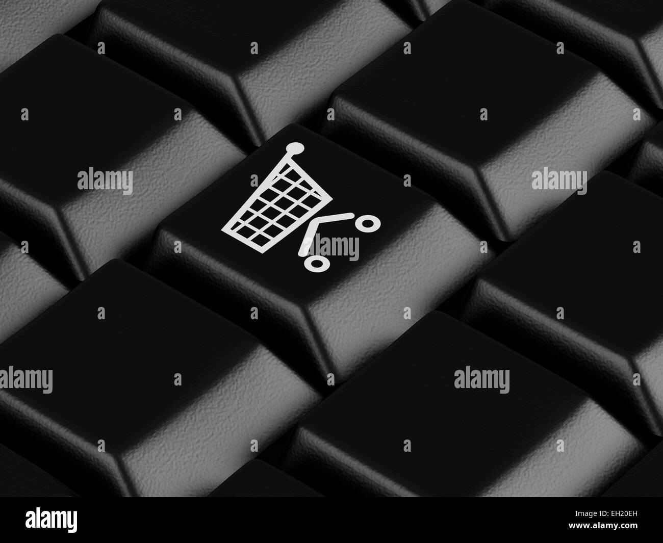 Keyboard with shopping cart on a button. High resolution image Stock ...