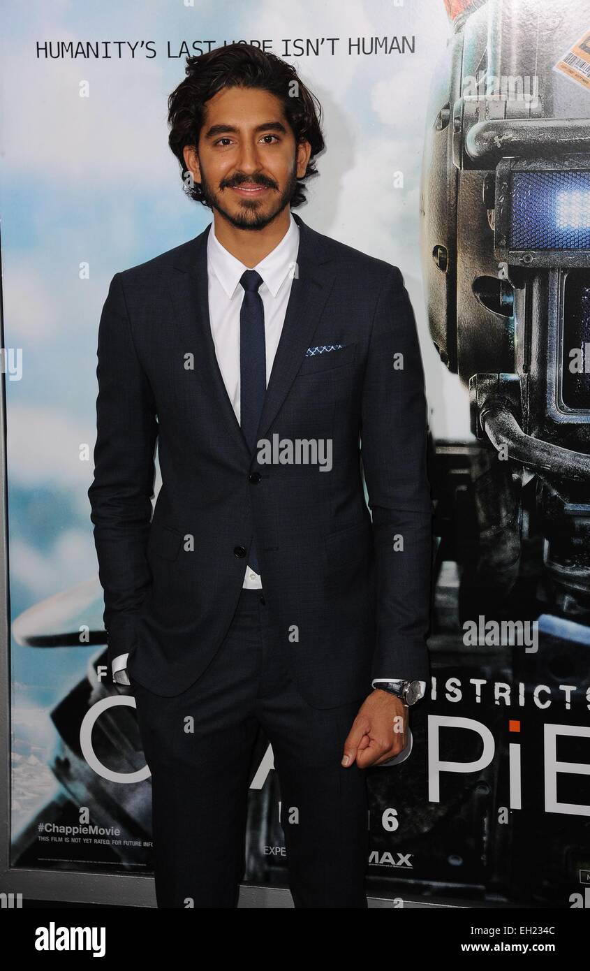 New York, USA. 04th Mar, 2015. Dev Patel at arrivals for CHAPPIE ...