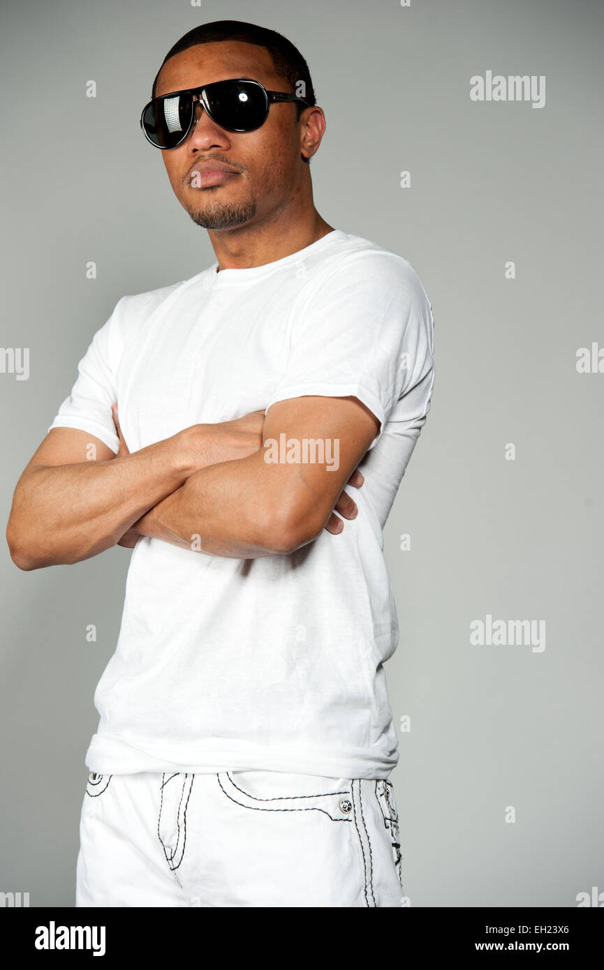attractive black mal Stock Photo - Alamy
