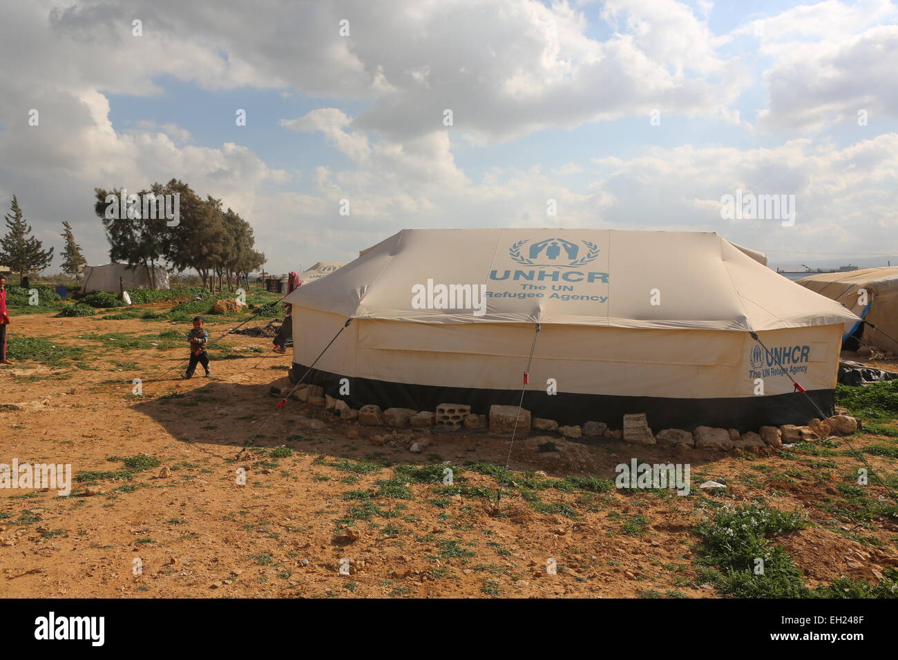 Refugees in a camp in Flüchtlinge in einem Lager in Irbid, Jordan, 3 ...