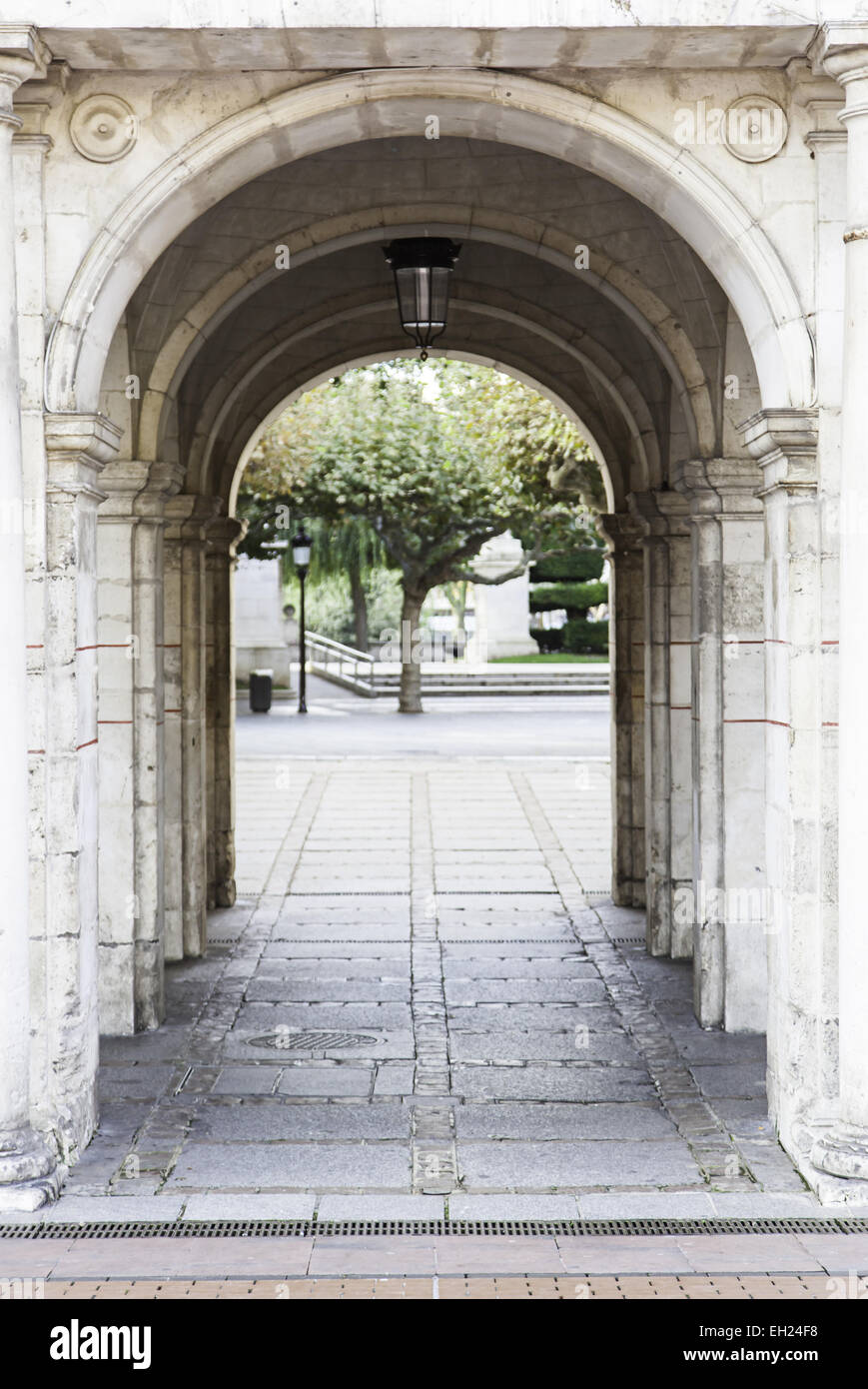 Ancient arches architecture detail of old building, monument Stock ...