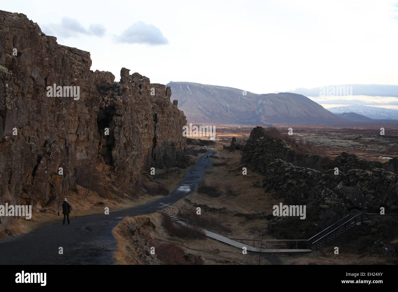 Path along the Crack of the earth crust caused by the mid Atlantic ...