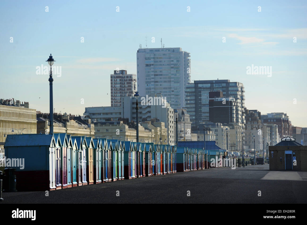 Hove seafront looking towards Brighton city centre UK Stock Photo - Alamy