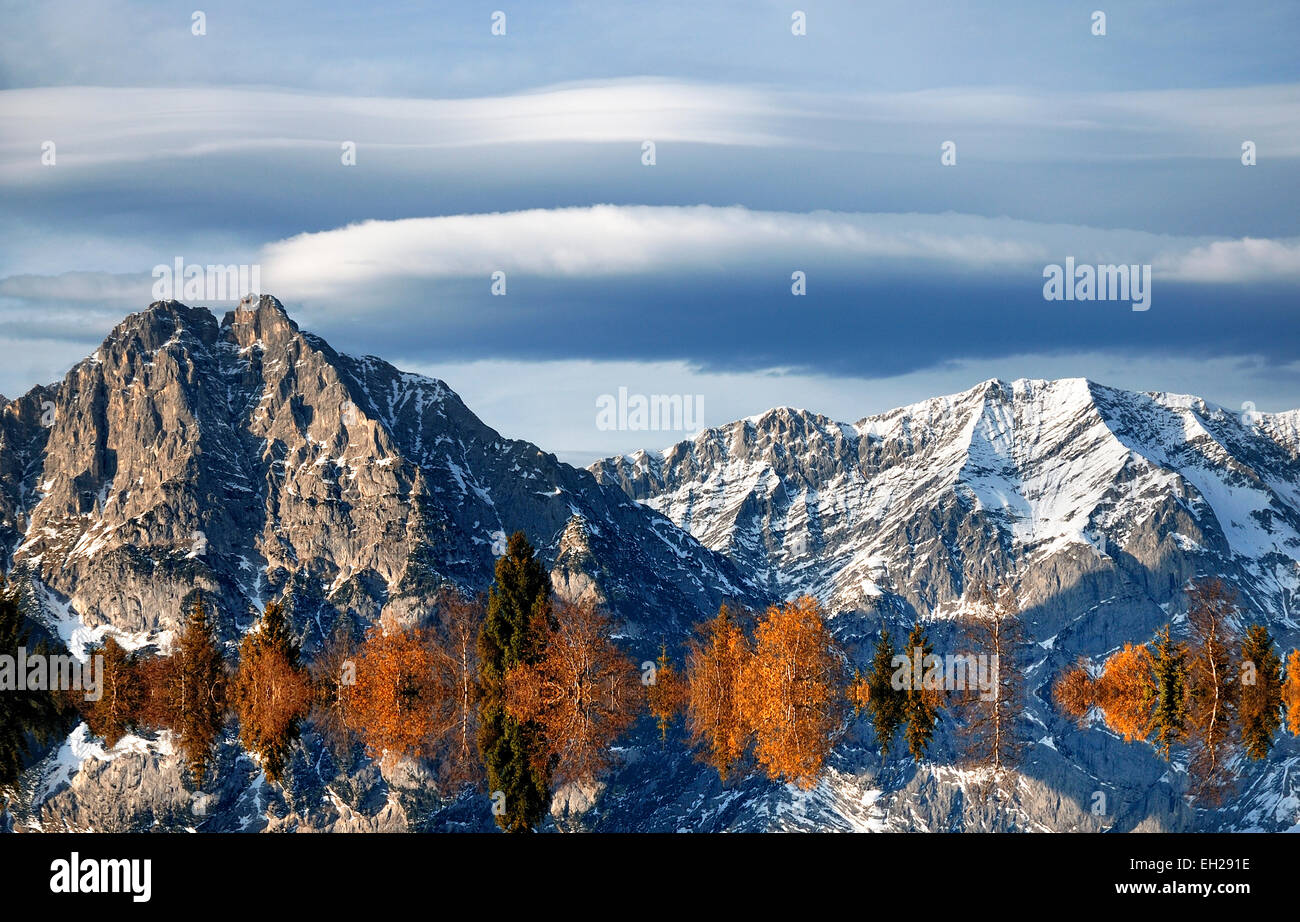 seefeld tirol area showing unusual cloud formation in the upper ...