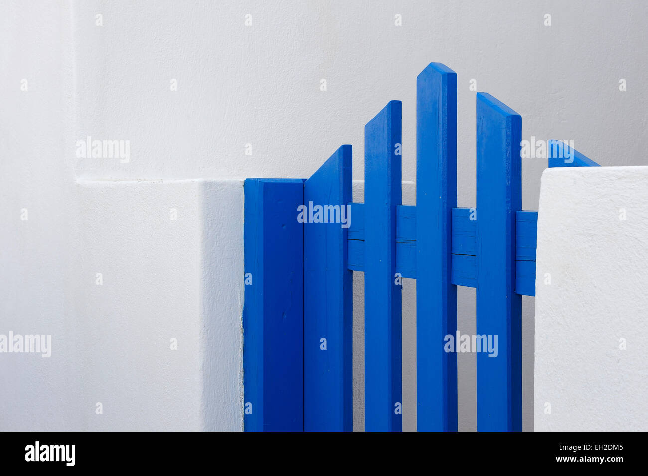 Blue Gate, Oia, Santorini, Cyclades Islands, Greece Stock Photo - Alamy