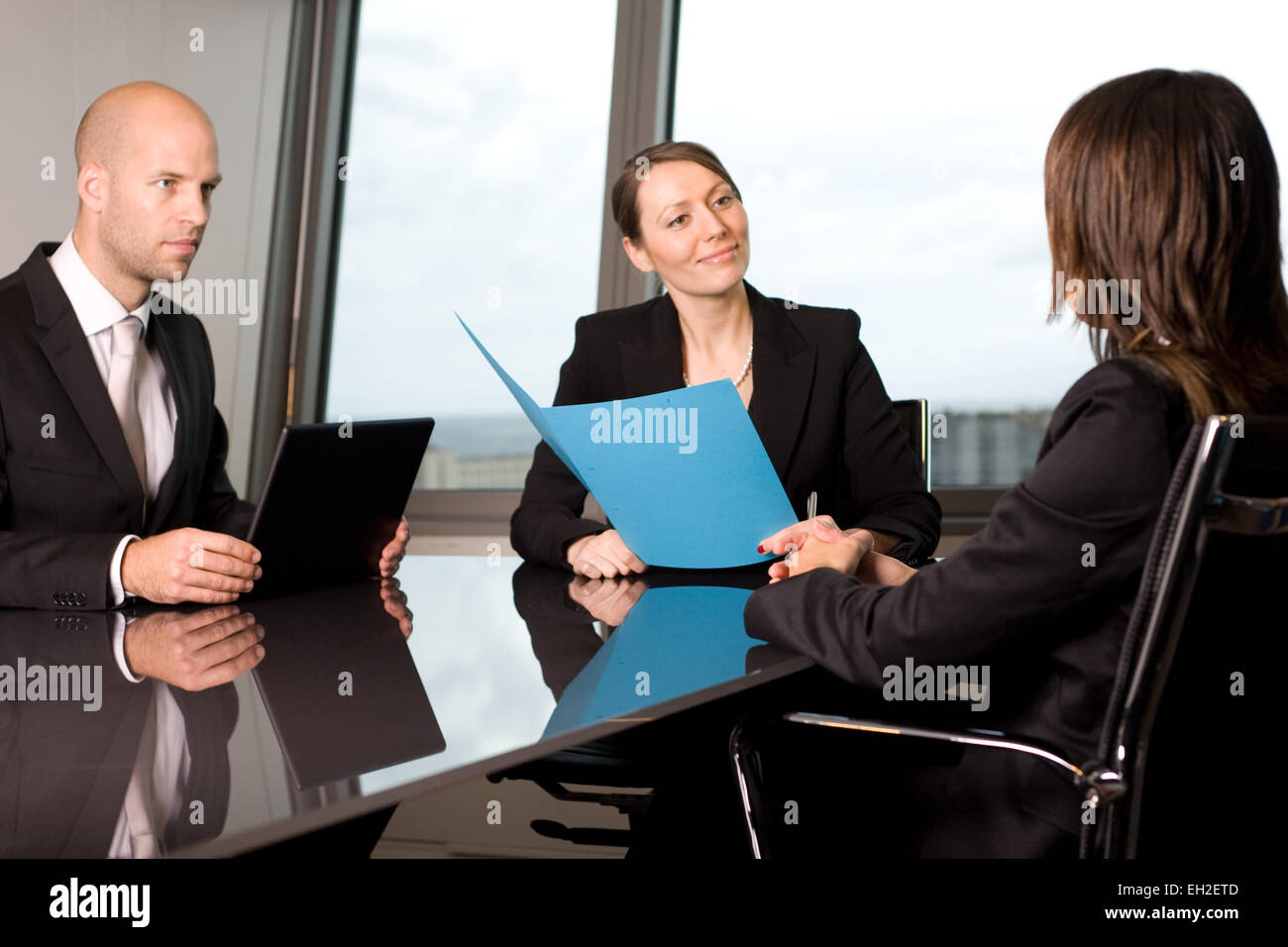 New candidate during a job interview Stock Photo - Alamy