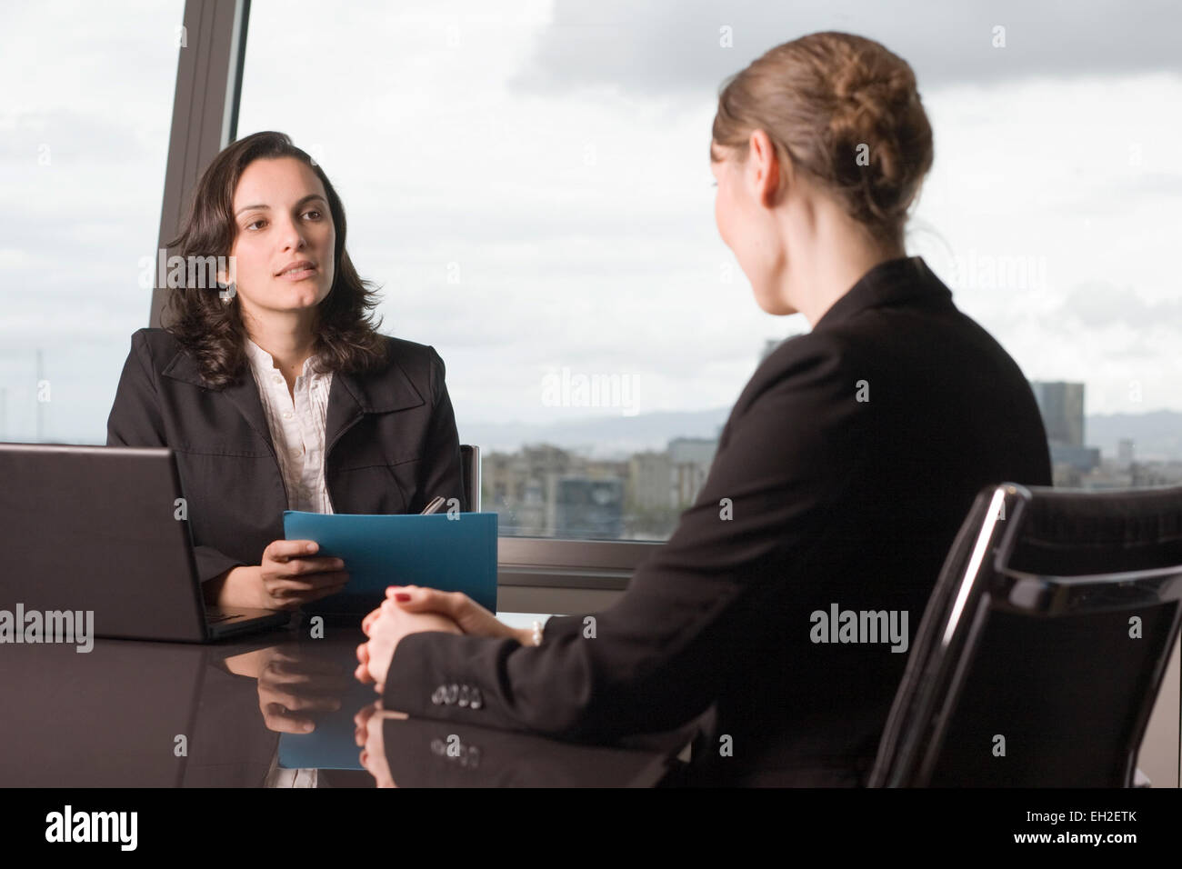 Two women during job interview hi-res stock photography and images - Alamy