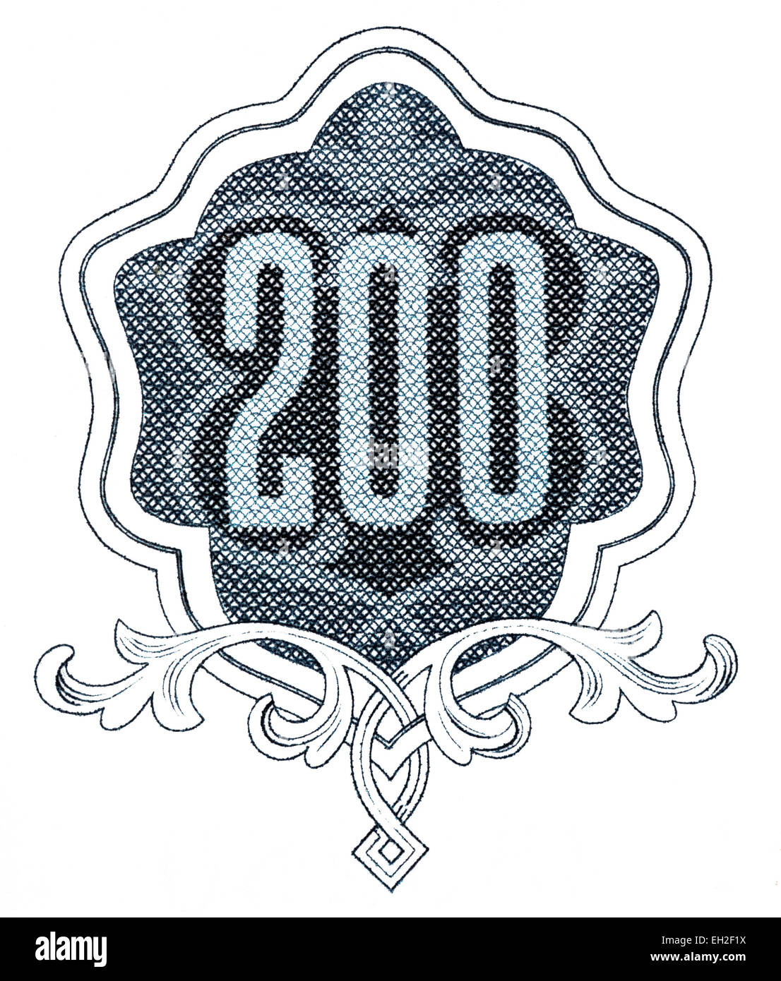 200 numeral from 200 leva banknote, Bulgaria, 1951 Stock Photo - Alamy