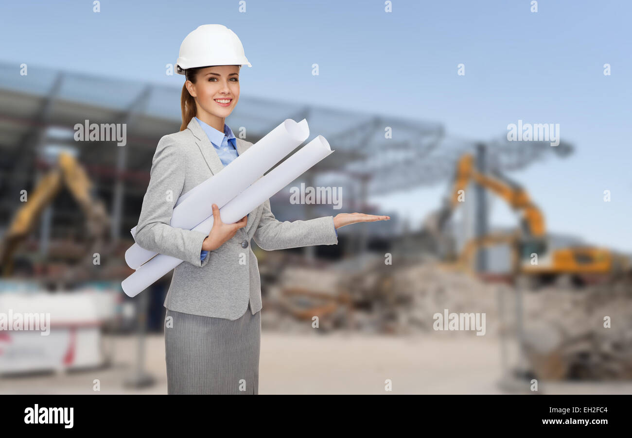 Engineer architect woman blueprint in hi-res stock photography and ...