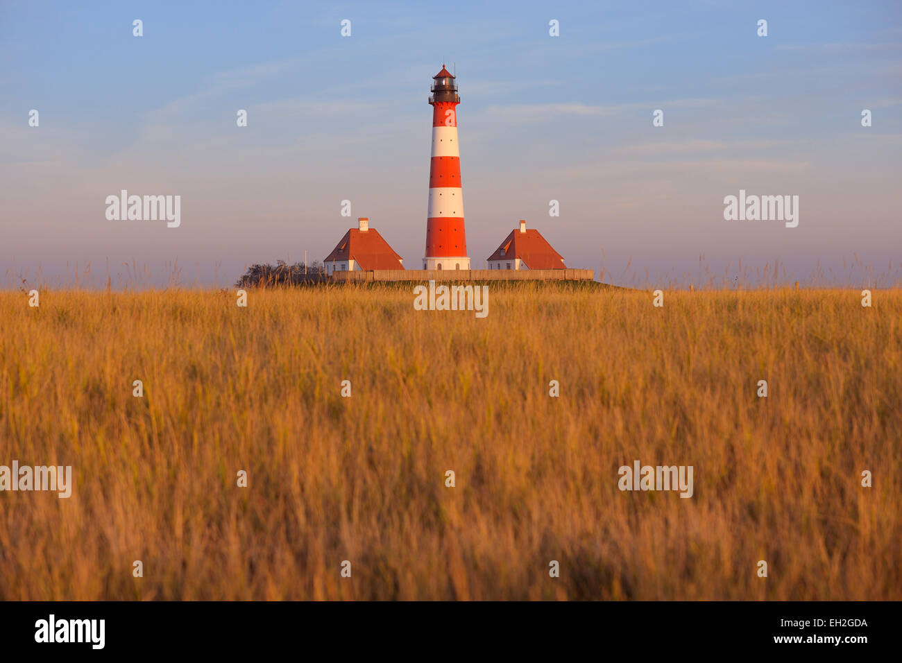 Westerheversand Lighthouse, Eiderstedt Peninsula, Westerhever, Germany ...