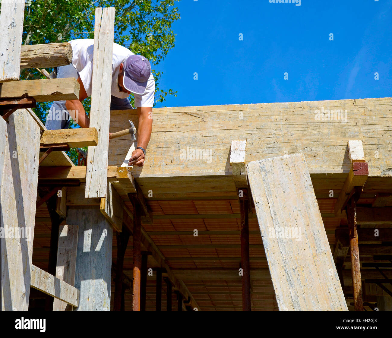 Construction site carpentry concrete structure hi-res stock photography ...