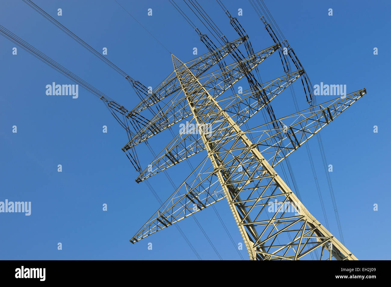 Power Lines, Hesse, Germany Stock Photo - Alamy