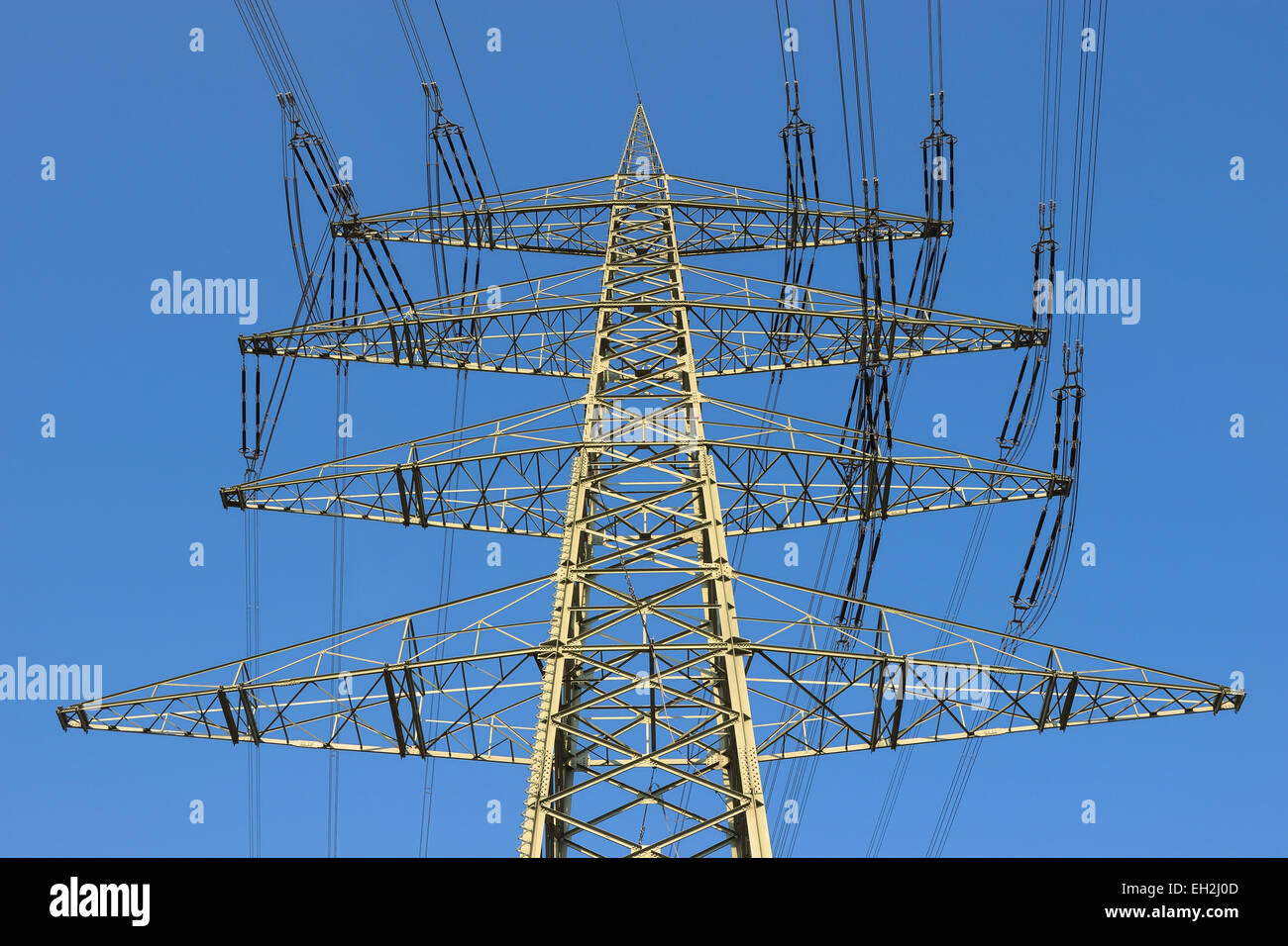 Power Lines, Hesse, Germany Stock Photo - Alamy