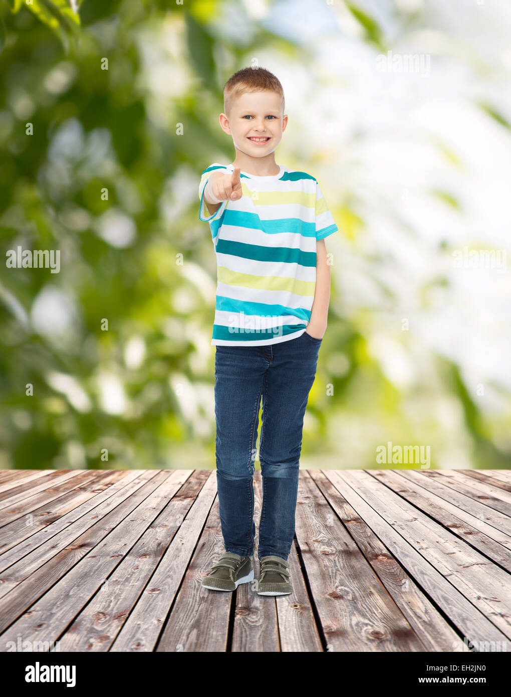 smiling little boy pointing finger at you Stock Photo - Alamy