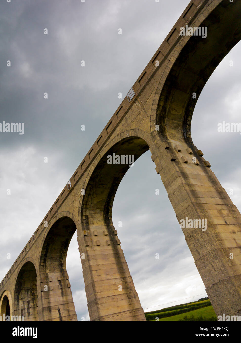 Cannington Viaduct near Uplyme opened 1903 on the Axminster to Lyme ...