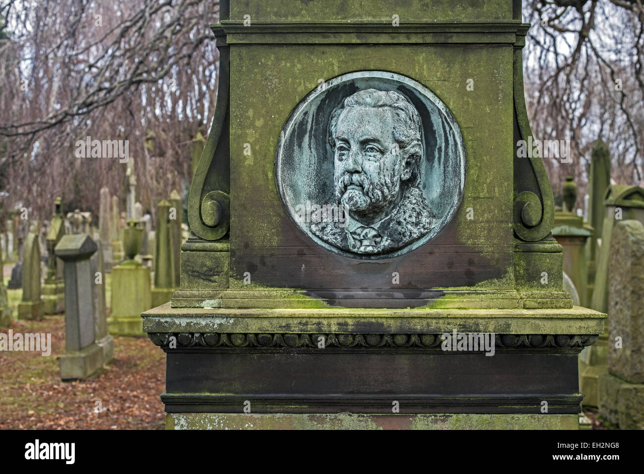 Bronze memorial plaque in the Dean Cemetery, Edinburgh, Scotland, UK Stock Photo - Alamy