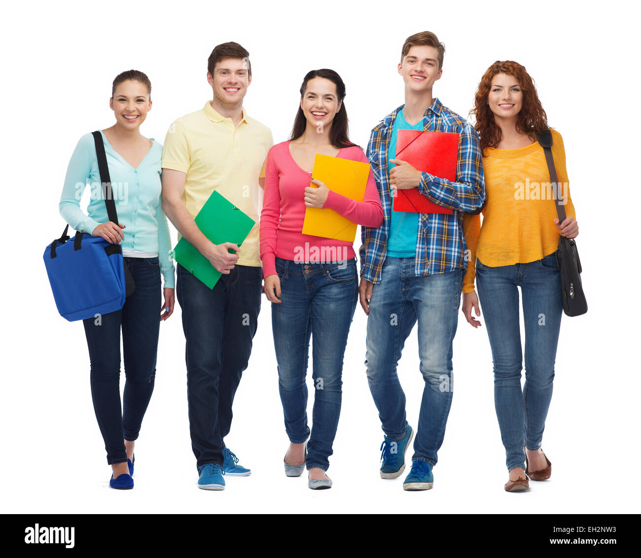 Five Teenagers Walking Together Stock Photos & Five Teenagers Walking ...