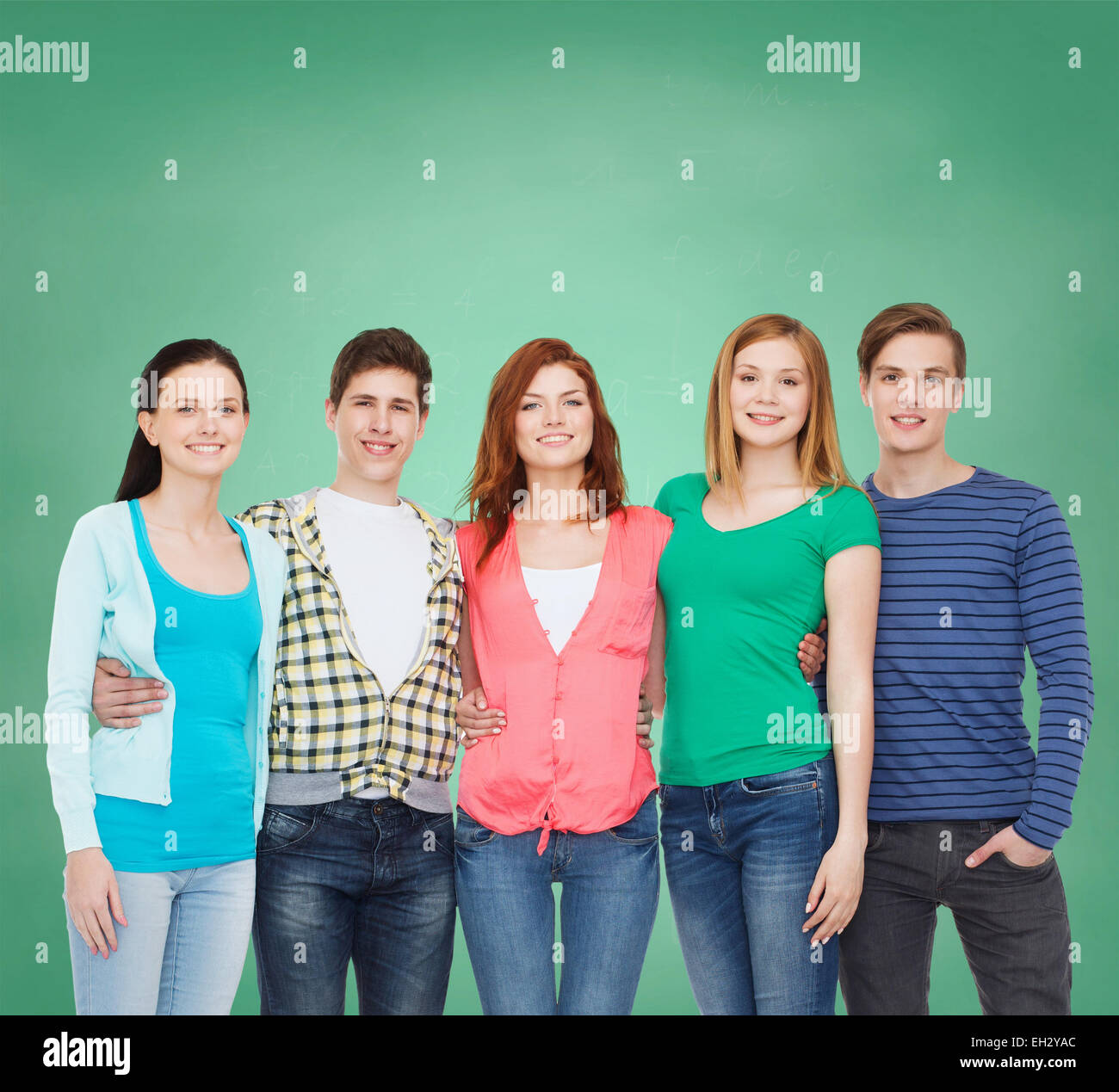 group of smiling students standing Stock Photo - Alamy