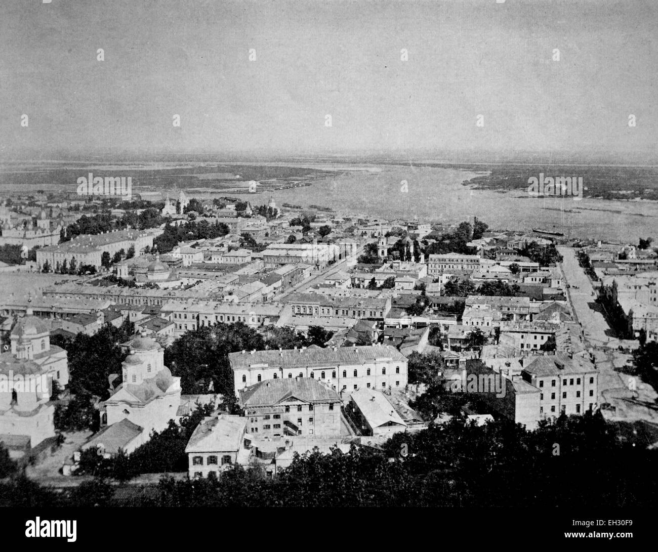 Early autotype of Kiev, Russia, today Ukraine, 1880 Stock Photo - Alamy