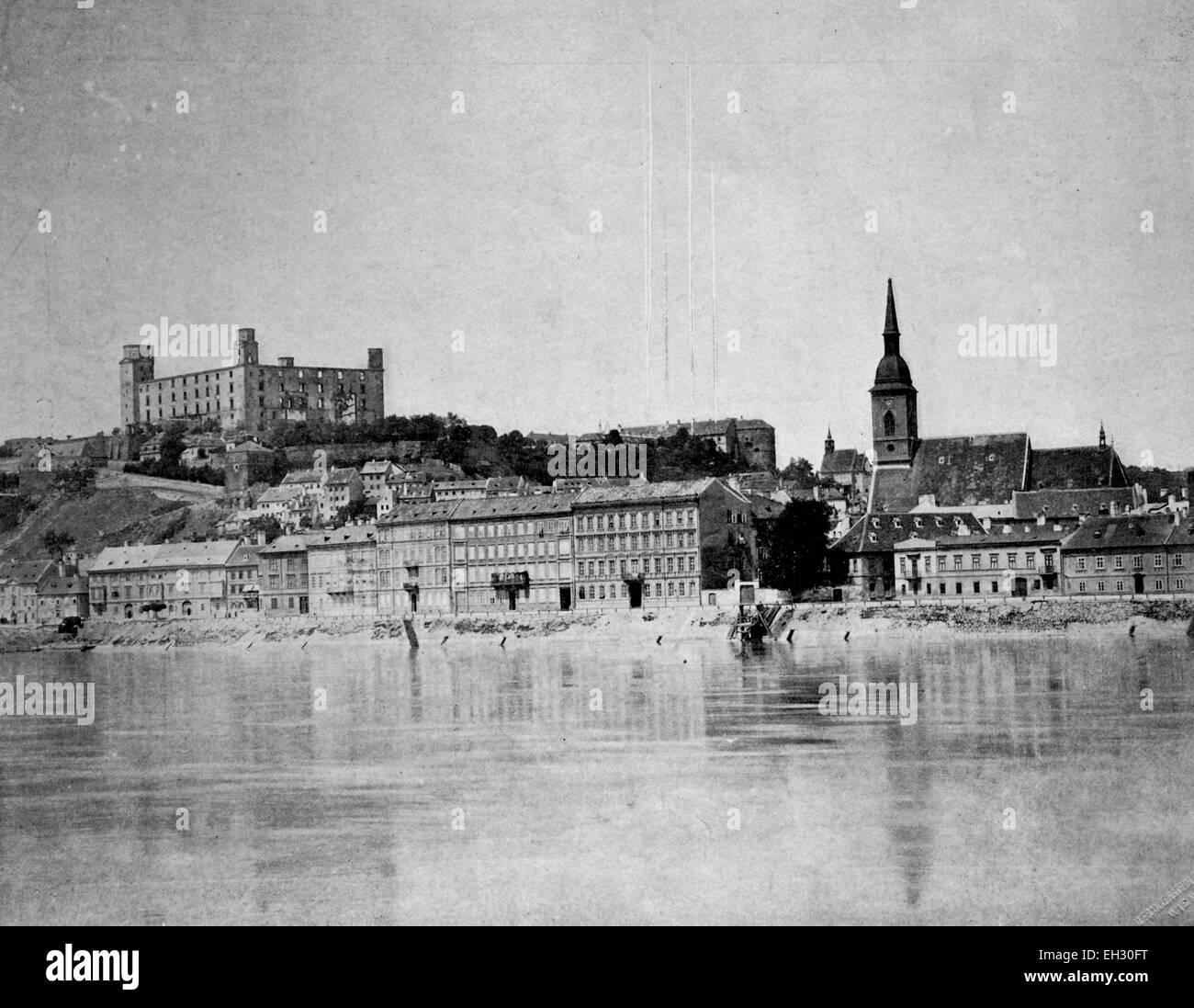 One of the first autotype photographs of Pressburg, now Bratislava ...