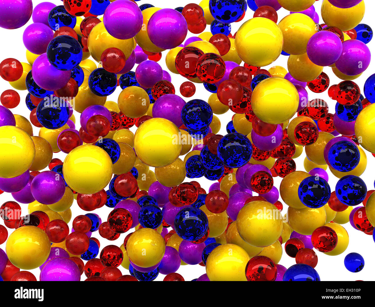 Colorful glossy orbs isolated over white background Stock Photo - Alamy