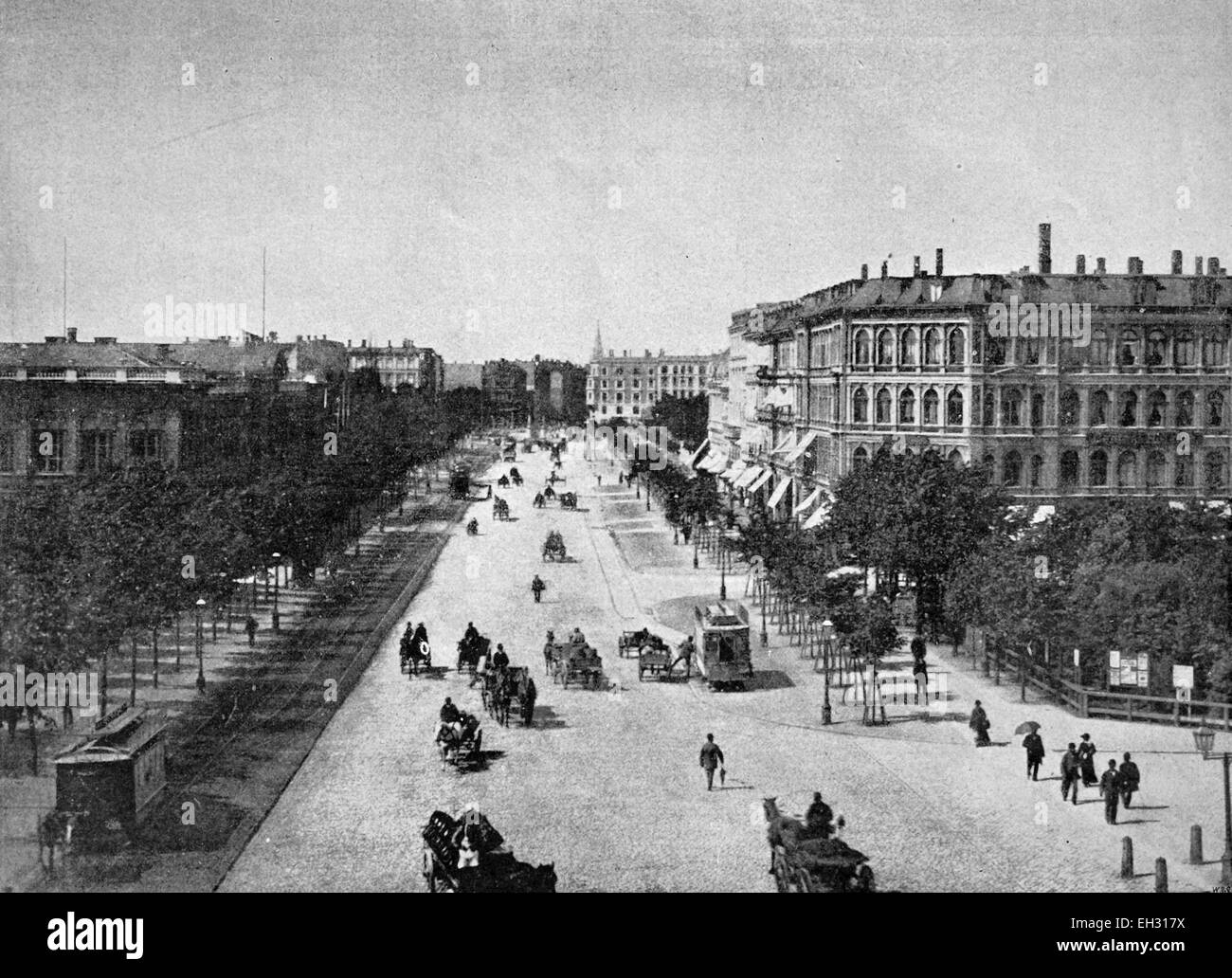 One of the first autotype photographs of Kopenhagen, Denmark Stock ...