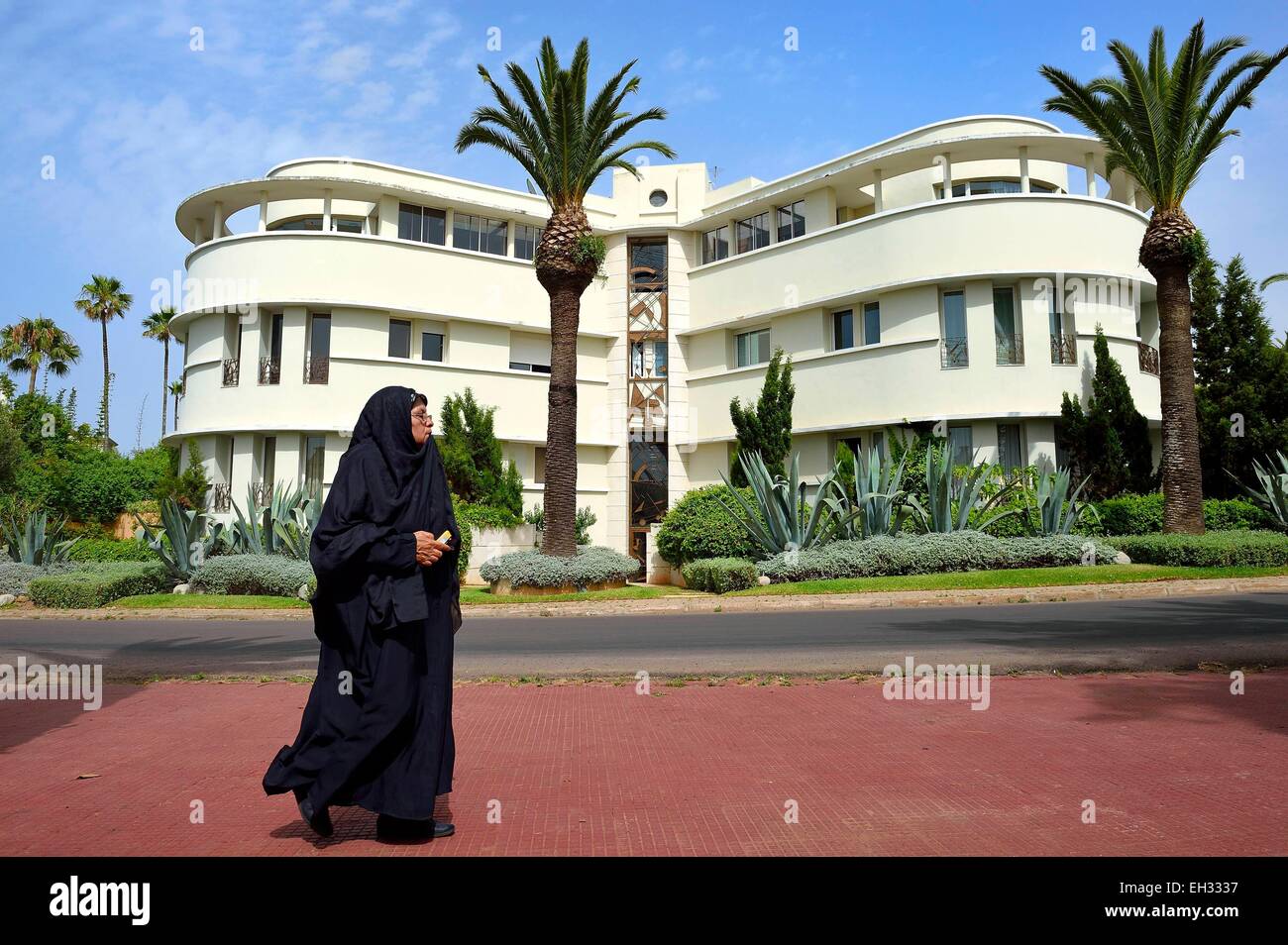 Morocco, Casablanca, Anfa hill, the Villa Mirador built in the 1930s ...