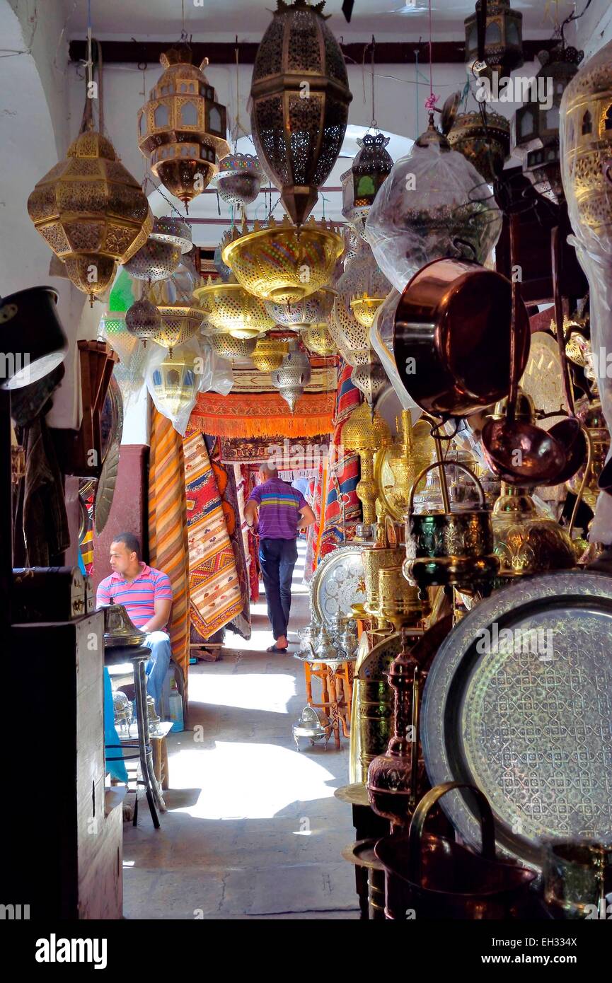 Morocco, Casablanca, Habous district built between 1917 and 1955 by ...