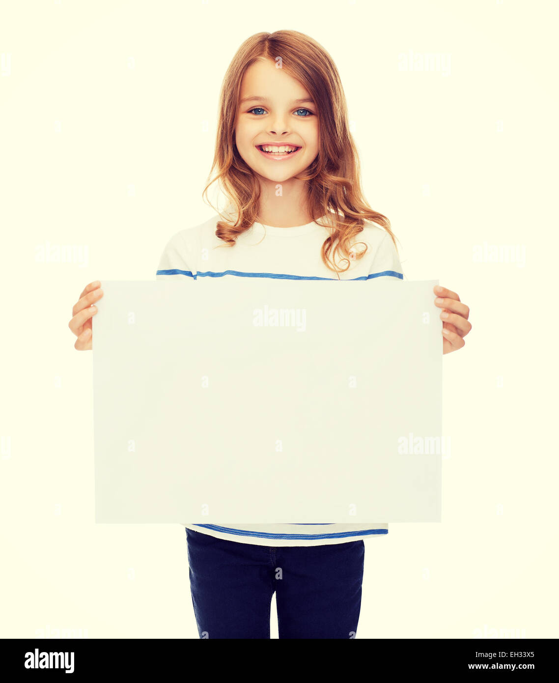 Childhood holding standing smiling picture frame hi-res stock ...