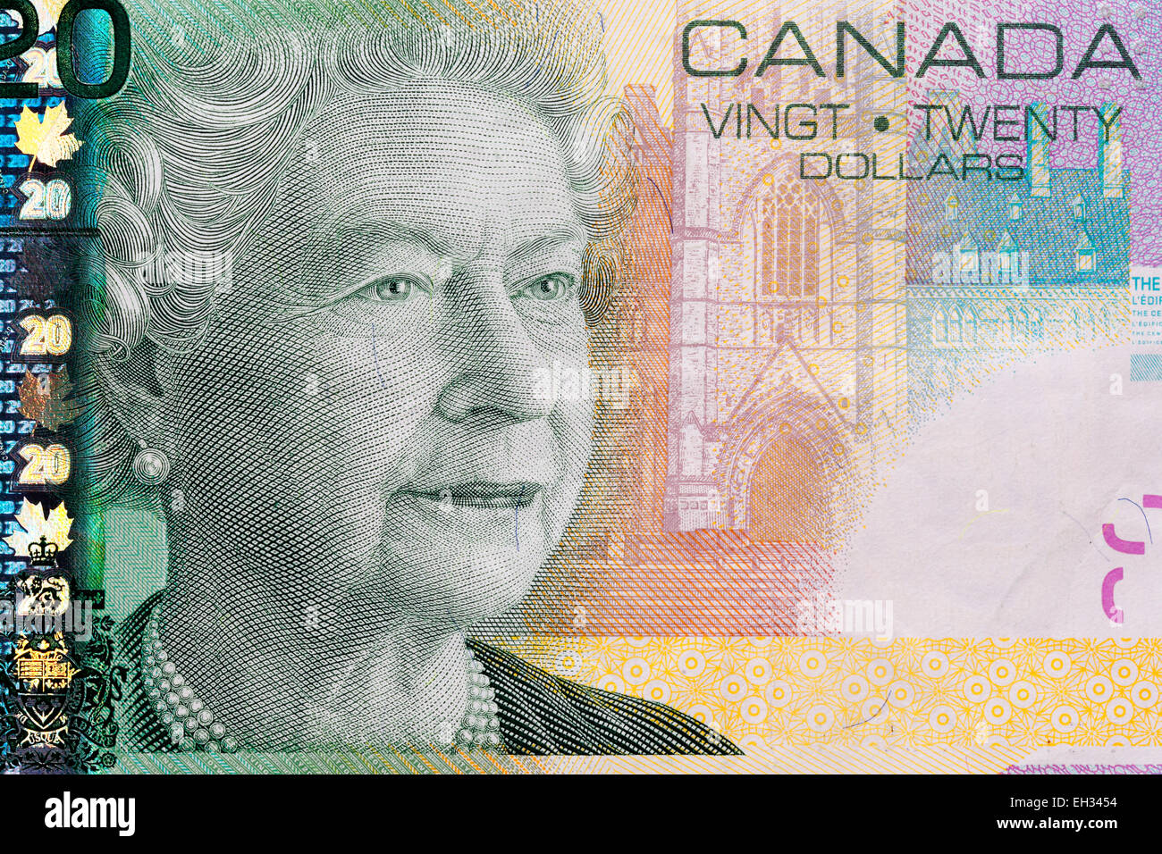 20 canadian dollar note hi-res stock photography and images - Alamy
