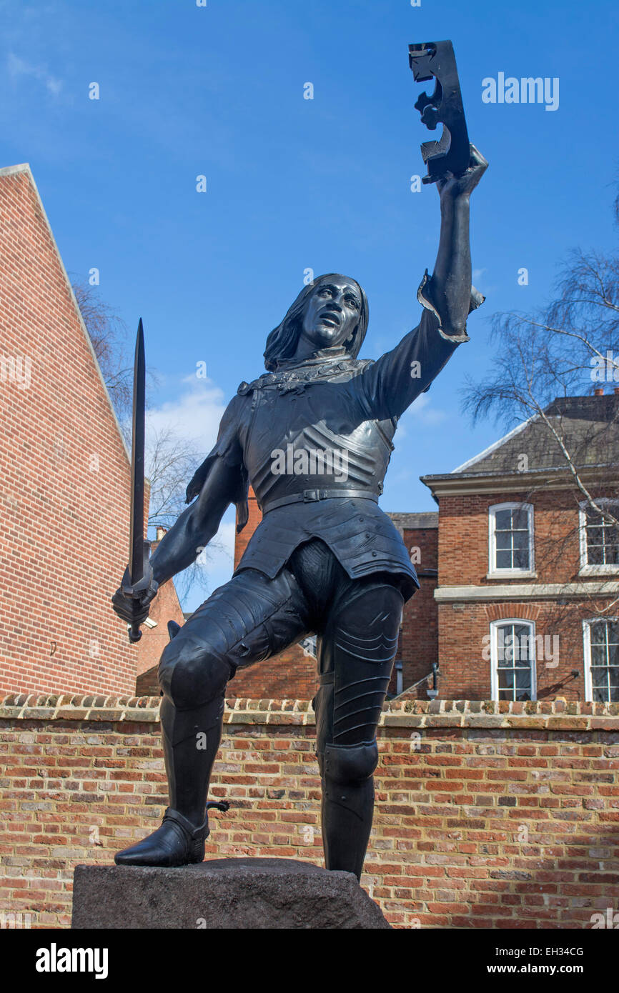 Relocated Statue of King Richard III in the Cathedral Gardens outside ...