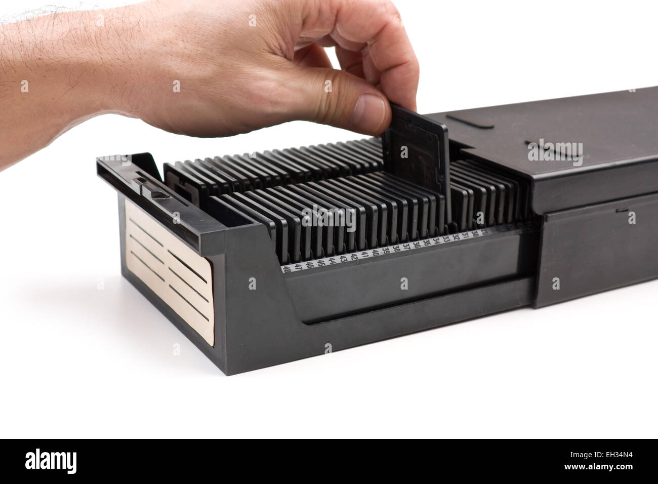 Archive slide film in box isolated on a white background Stock Photo ...