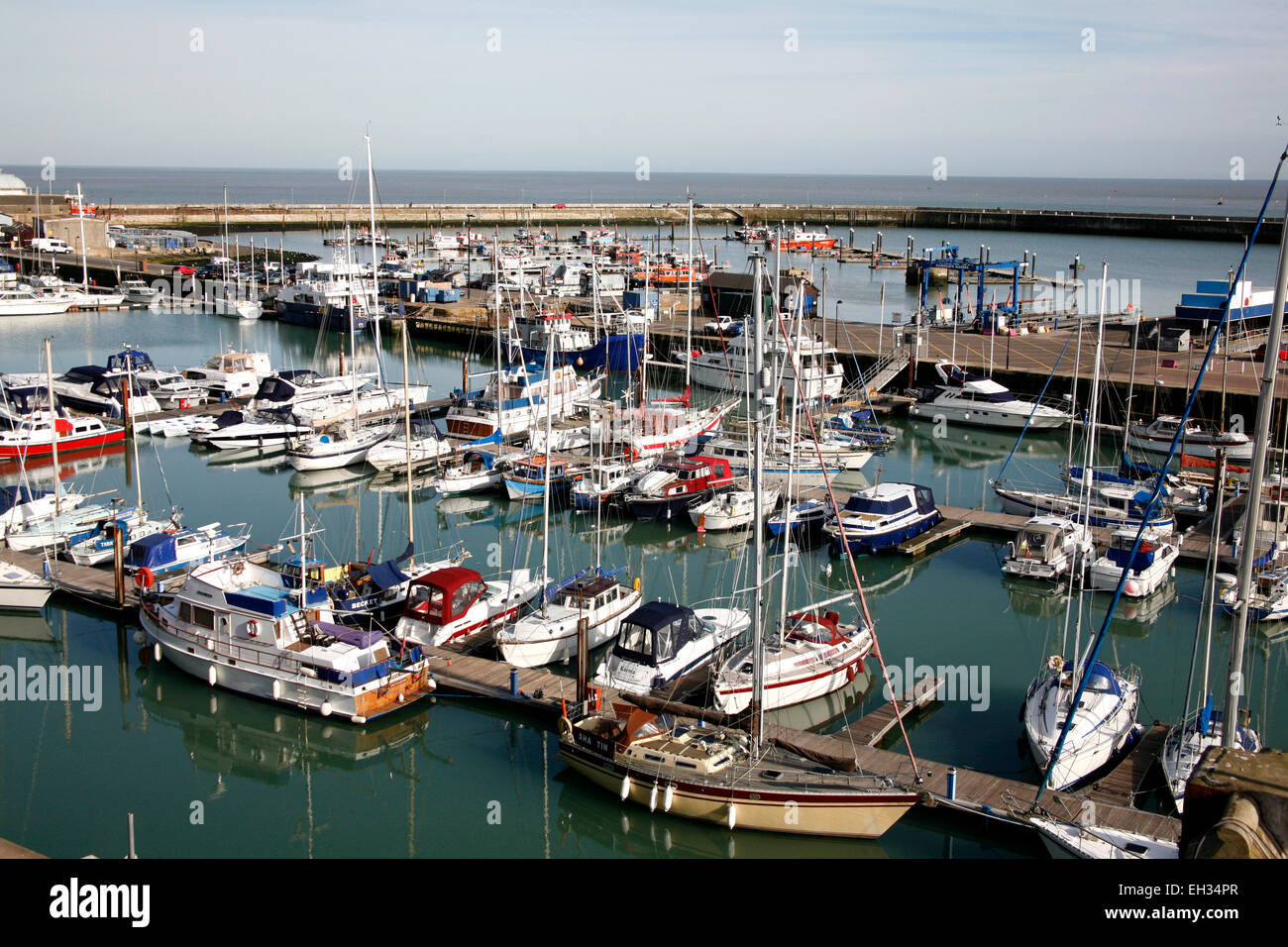 ramsgate town boating marina in east kent coast uk march 2015 Stock ...