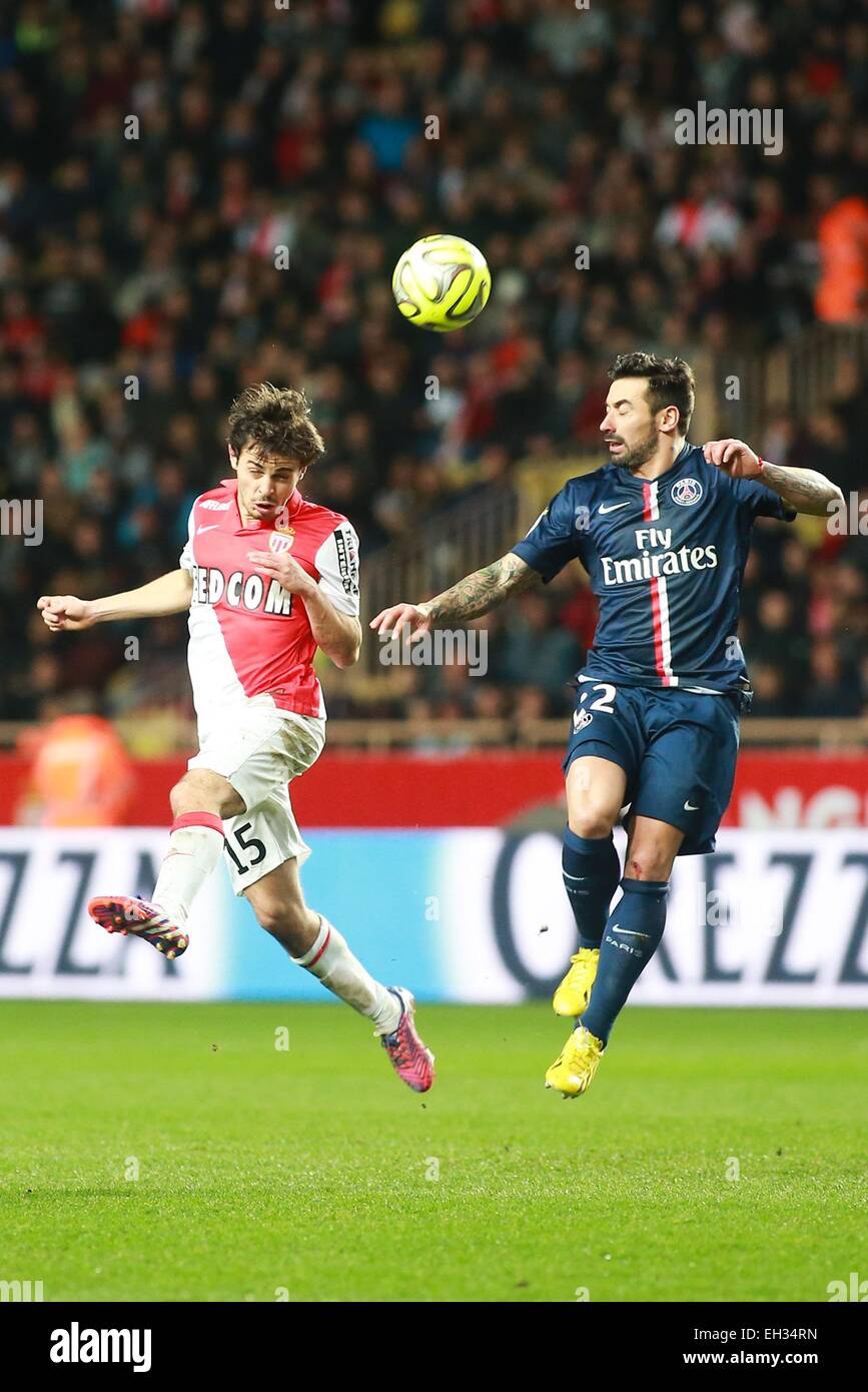 Bernardo SILVA/Ezequiel LAVEZZI - 01.02.2015 - Monaco/Paris Saint Germain - 27eme journee de ...