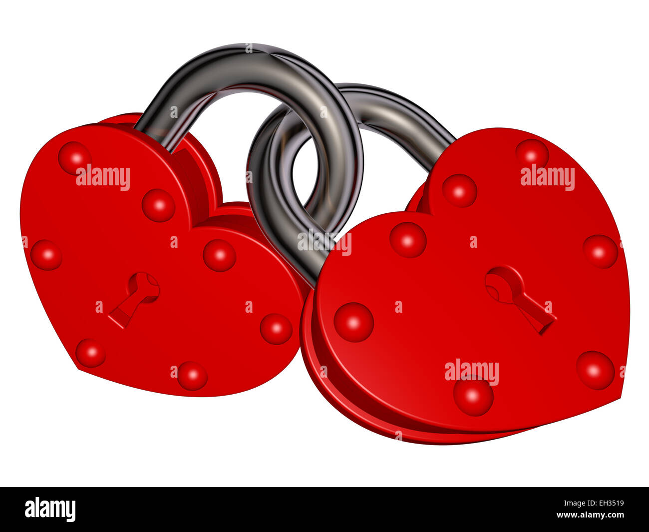 Red locks - locks of love Stock Photo - Alamy