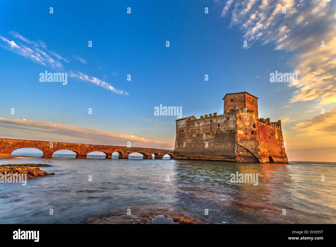 Torre Astura fortress Stock Photo - Alamy