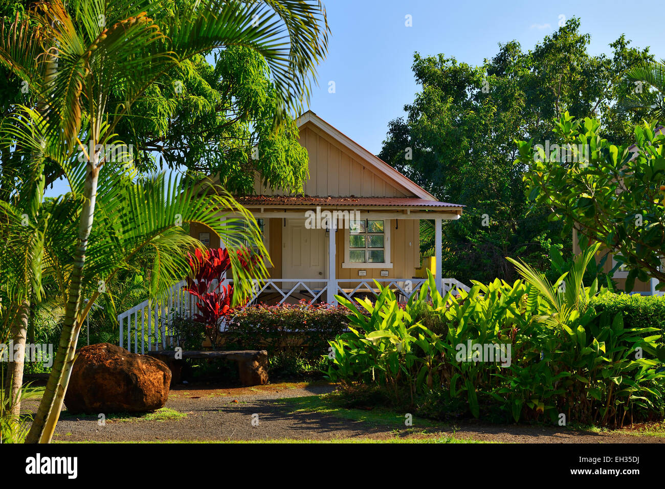 Kilohana Plantation house facade, Lihue, Kauai, Hawaii, USA Stock Photo ...