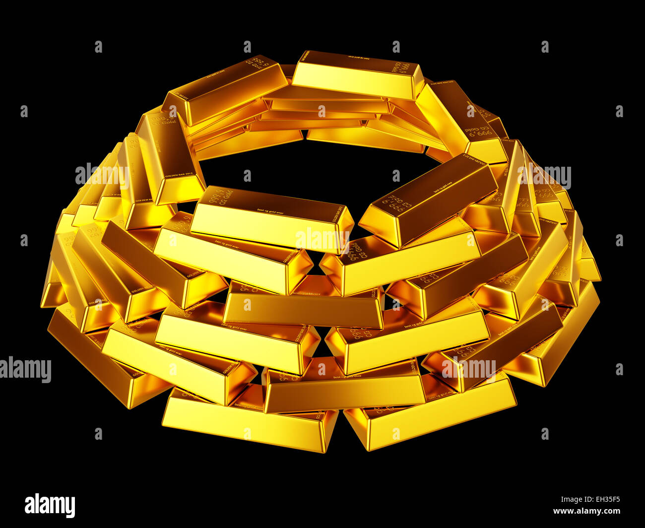 Success: gold bars or bullions isolated over black background Stock ...