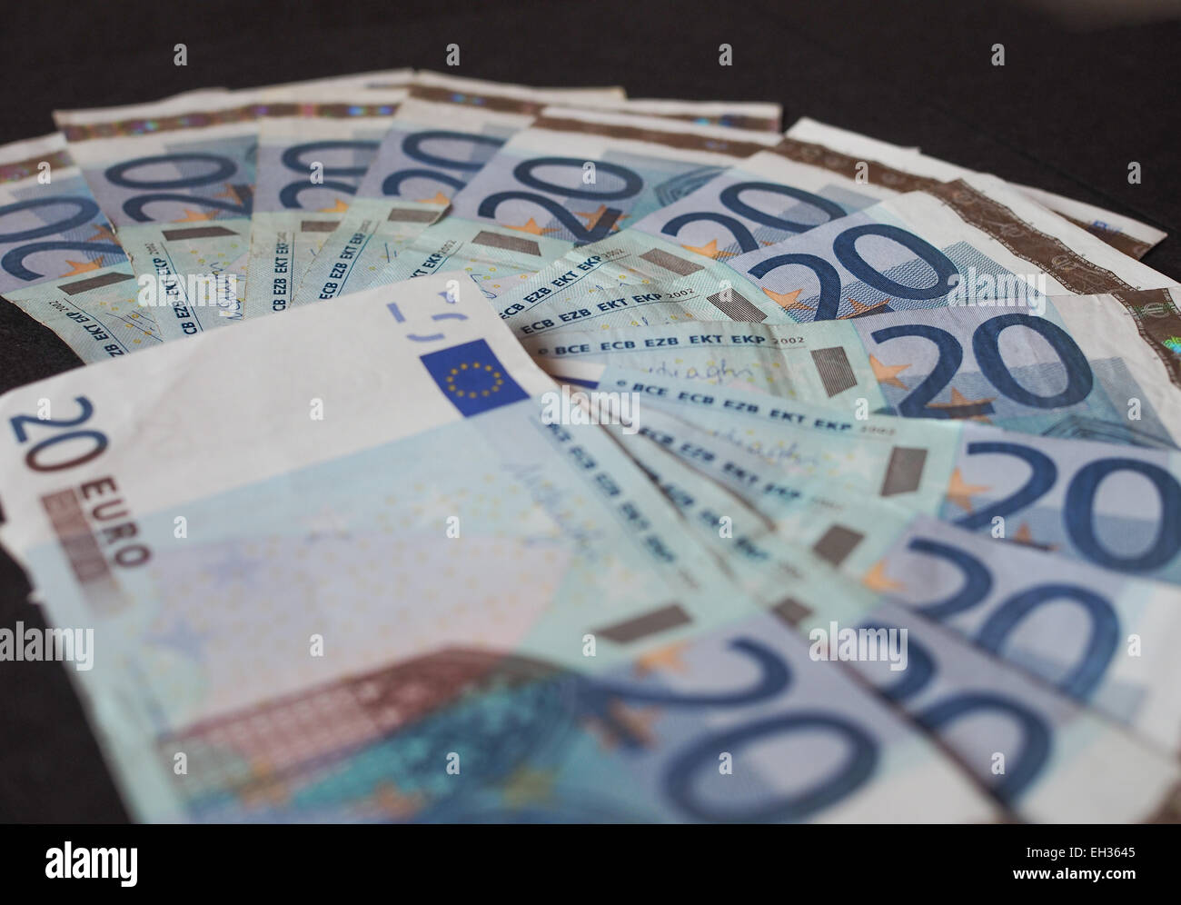 Twenty Euro banknotes currency of Europe Stock Photo - Alamy