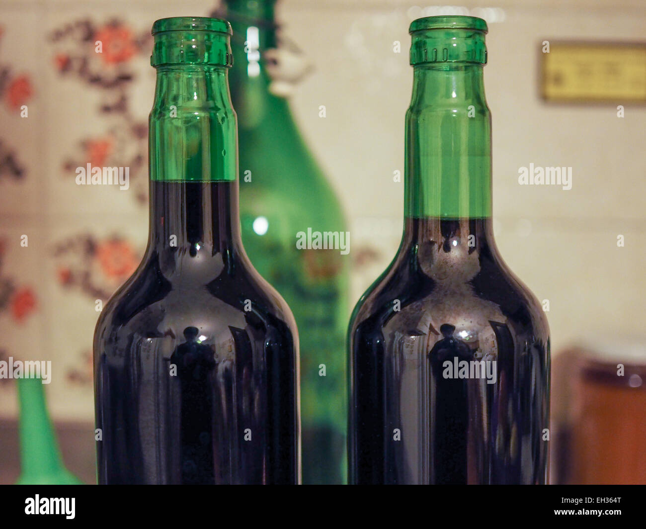 Two bottles of red wine Stock Photo - Alamy